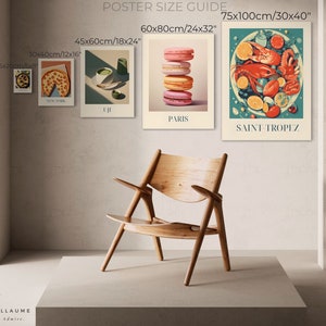 Paris Kitchen Poster | Croissant Kitchen Poster | French Vintage Retro ...