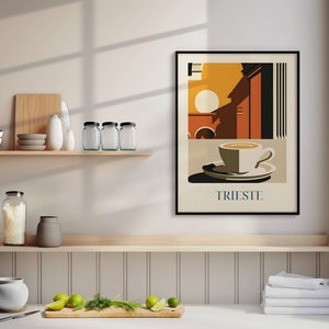 Espresso Coffee Art - Trieste Print - Italian Kitchen Poster - Digital ...