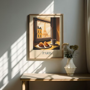 Paris Kitchen Poster | Croissant Kitchen Poster | French Vintage Retro ...