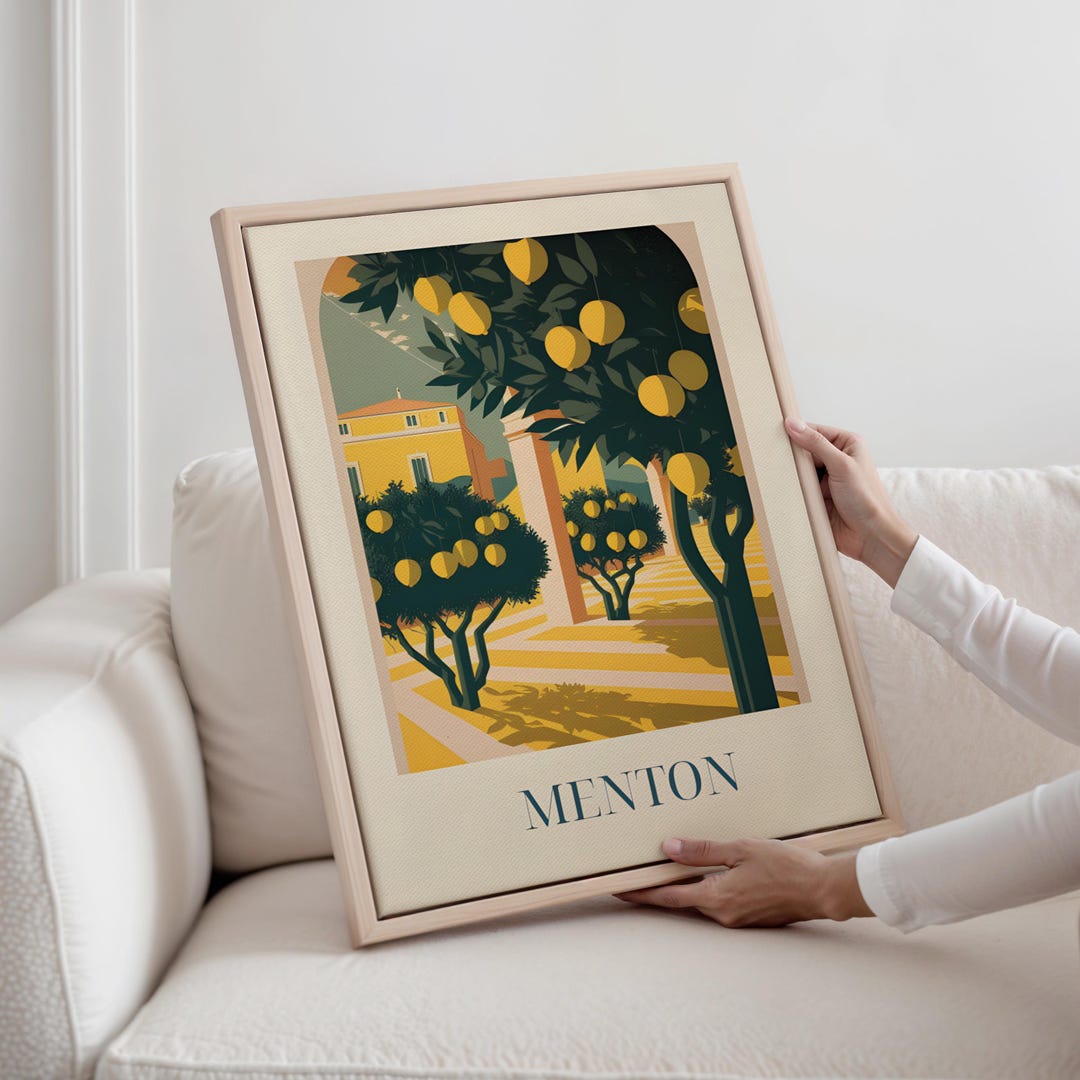 Lemons From Menton, France - Framed Canvas - Kitchen Wall Art ...
