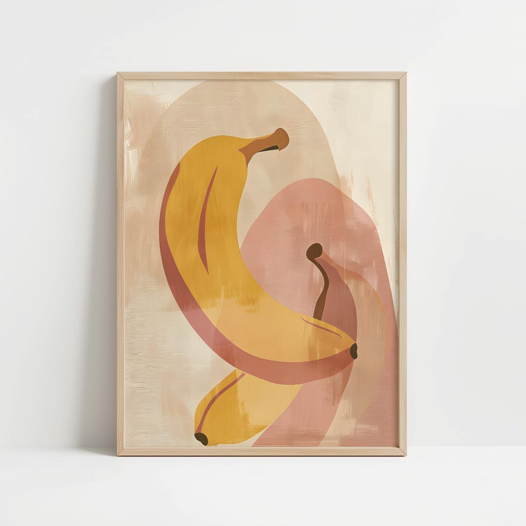 Bananas in Bohemian Style - Poster With or Without Frame - Kitchen Art ...