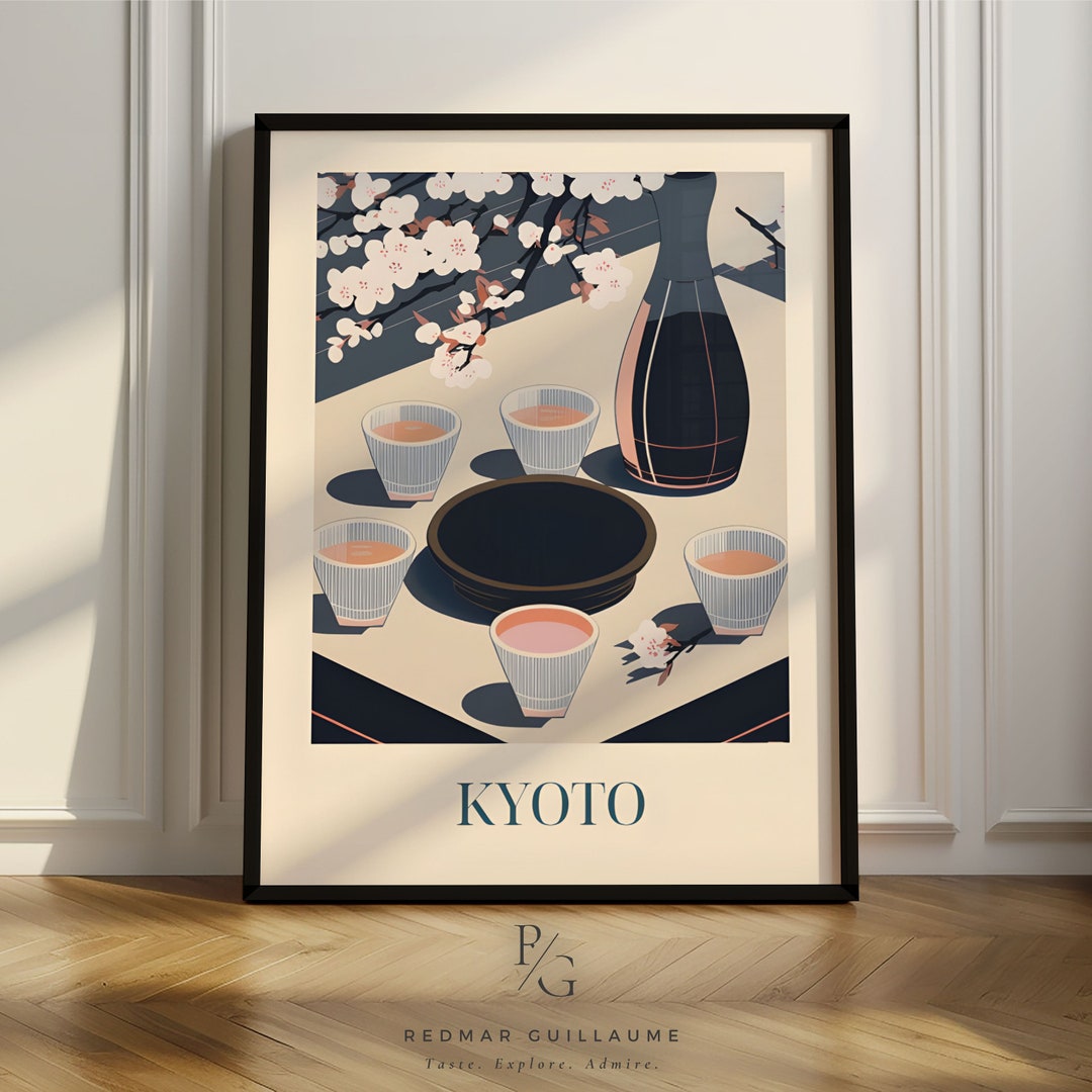 Sake Tasting in Kyoto, Japan - Kitchen Art Poster - Poster Only or ...