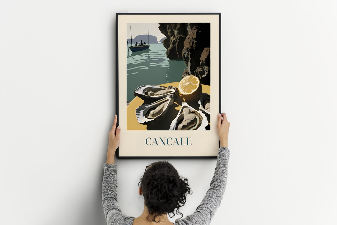 Oysters Poster Art Cancale Wall Art French Artsy Wall Art - Etsy