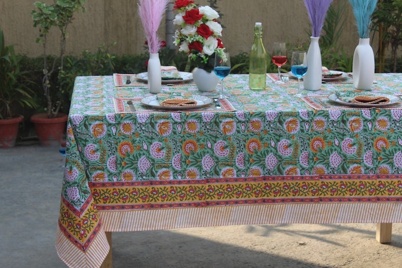 Boho Tablecloth Cotton Handmade Table Cover Home Decorative Dining and ...