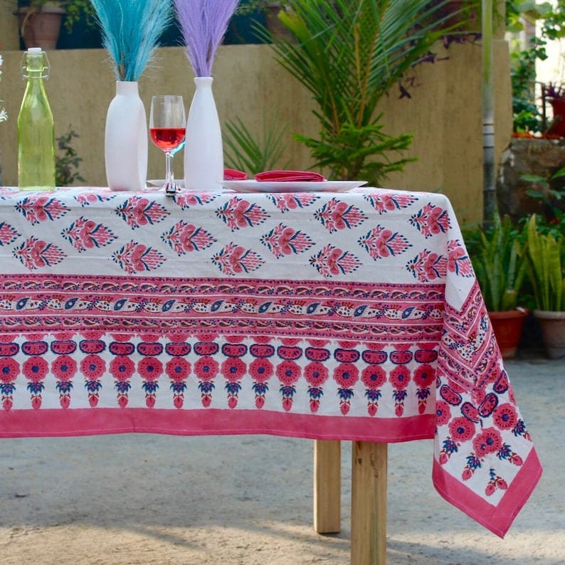 Boho Tablecloth Cotton Handmade Table Cover Home Decorative Dining and ...