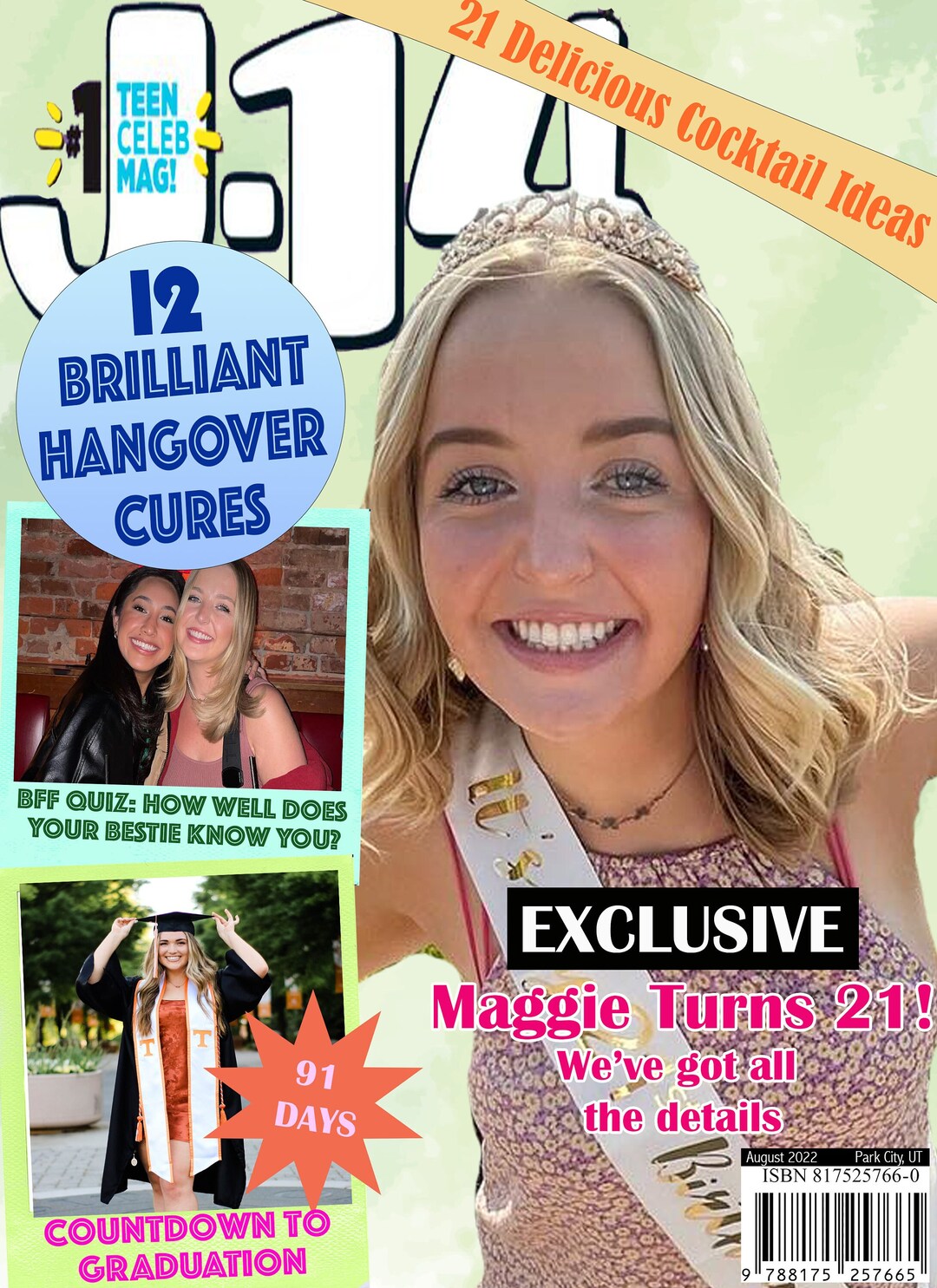 Custom Y2K Magazine Cover for Birthday - Etsy