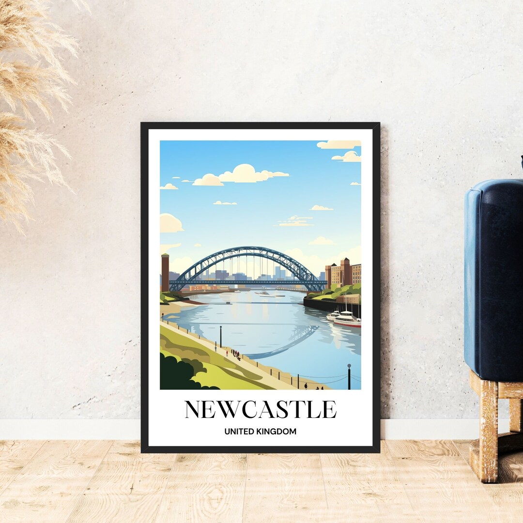 Newcastle Travel Poster United Kingdom Poster Print Wall Art Home Decor ...