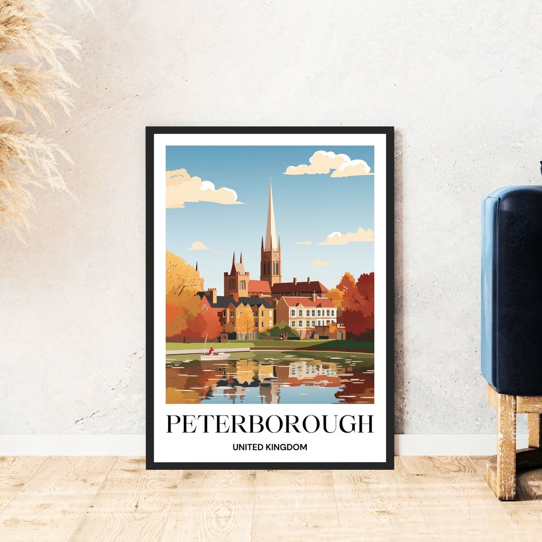 Peterborough Travel Poster United Kingdom Poster Print Wall Art Home ...