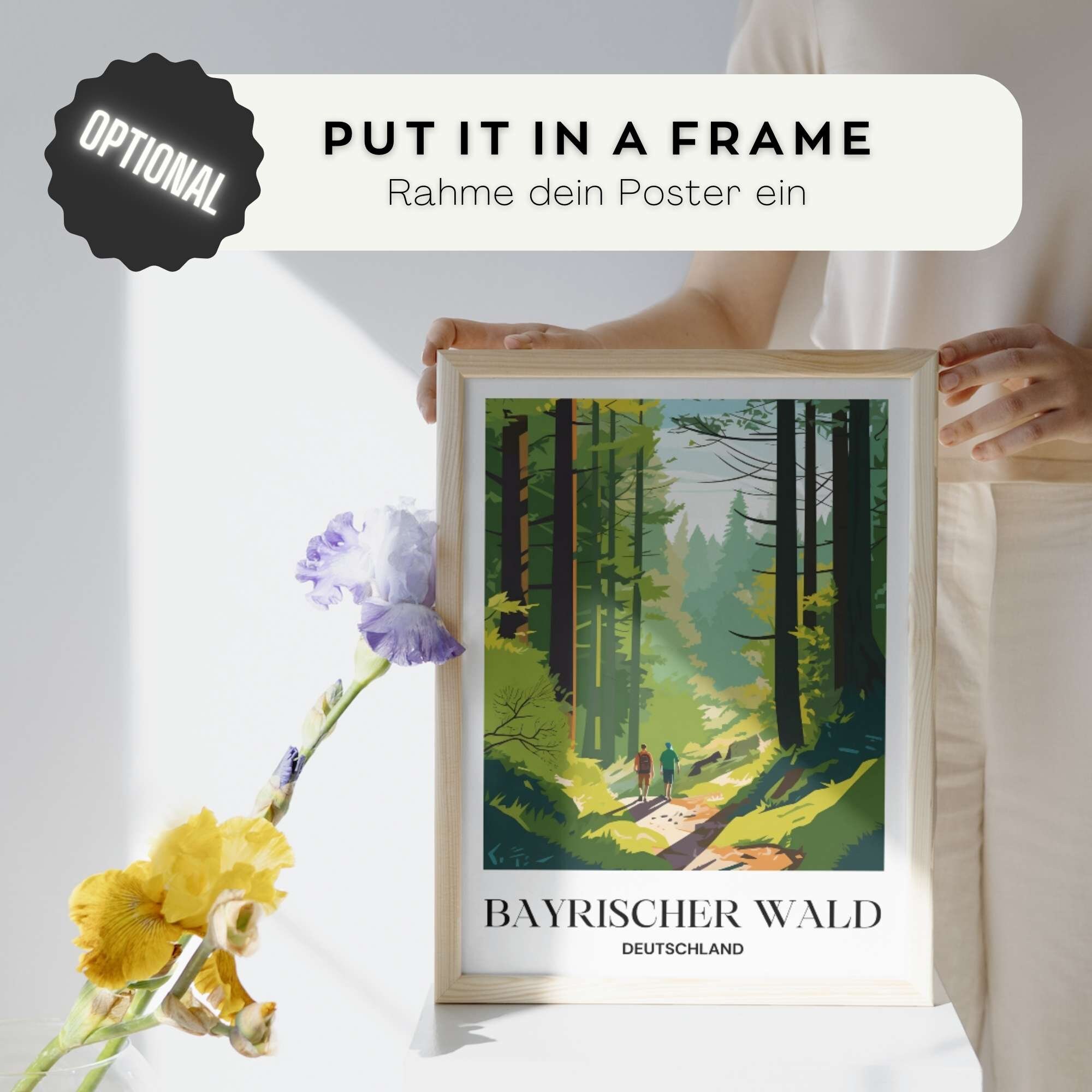 Bavarian Forest Travel Poster Germany Nature Print Poster Digital ...