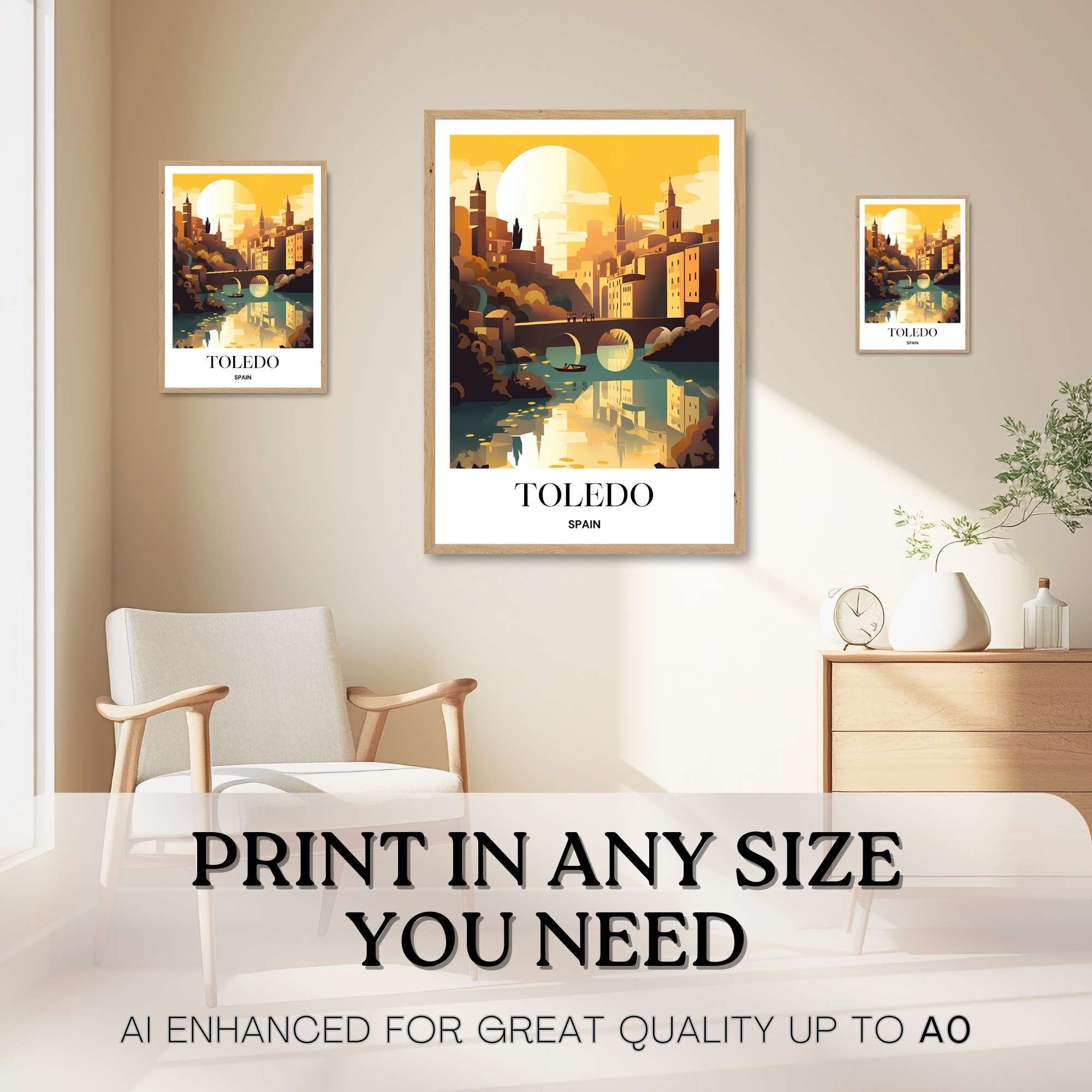 Toledo Travel Poster Spain Poster Print Wall Art Home Decor Digital ...