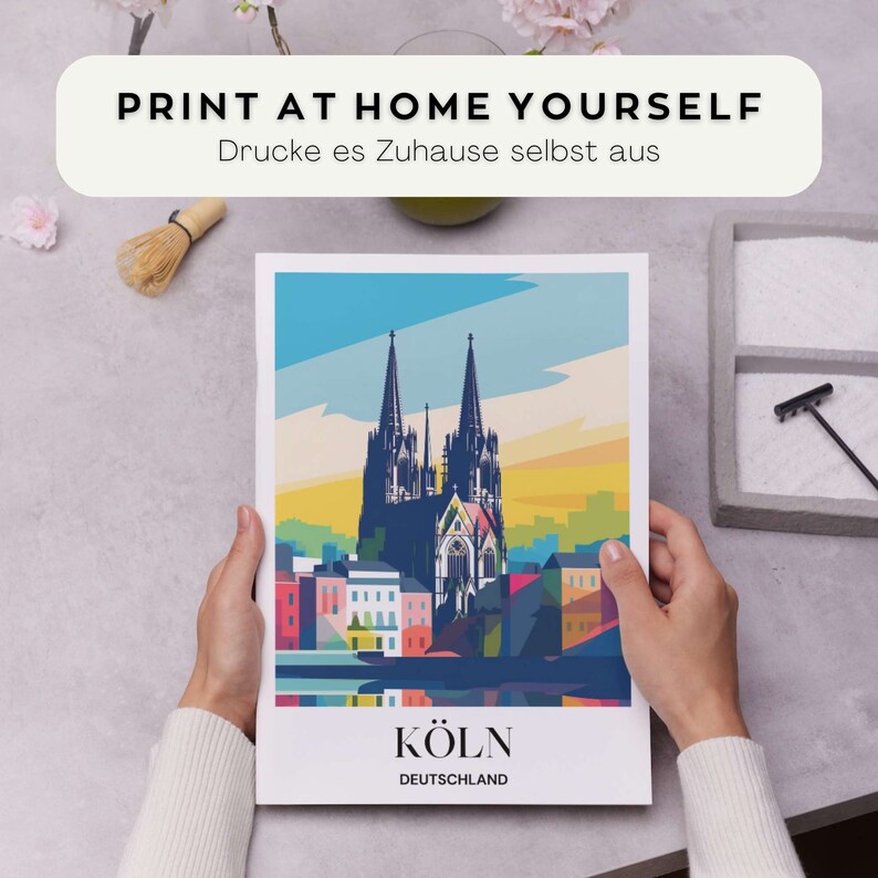 Cologne Travel Poster Germany, Cologne Cathedral Print, Cologne Poster ...