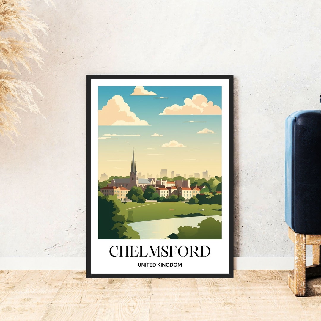 Chelmsford Travel Poster United Kingdom Poster Print Wall Art Home ...