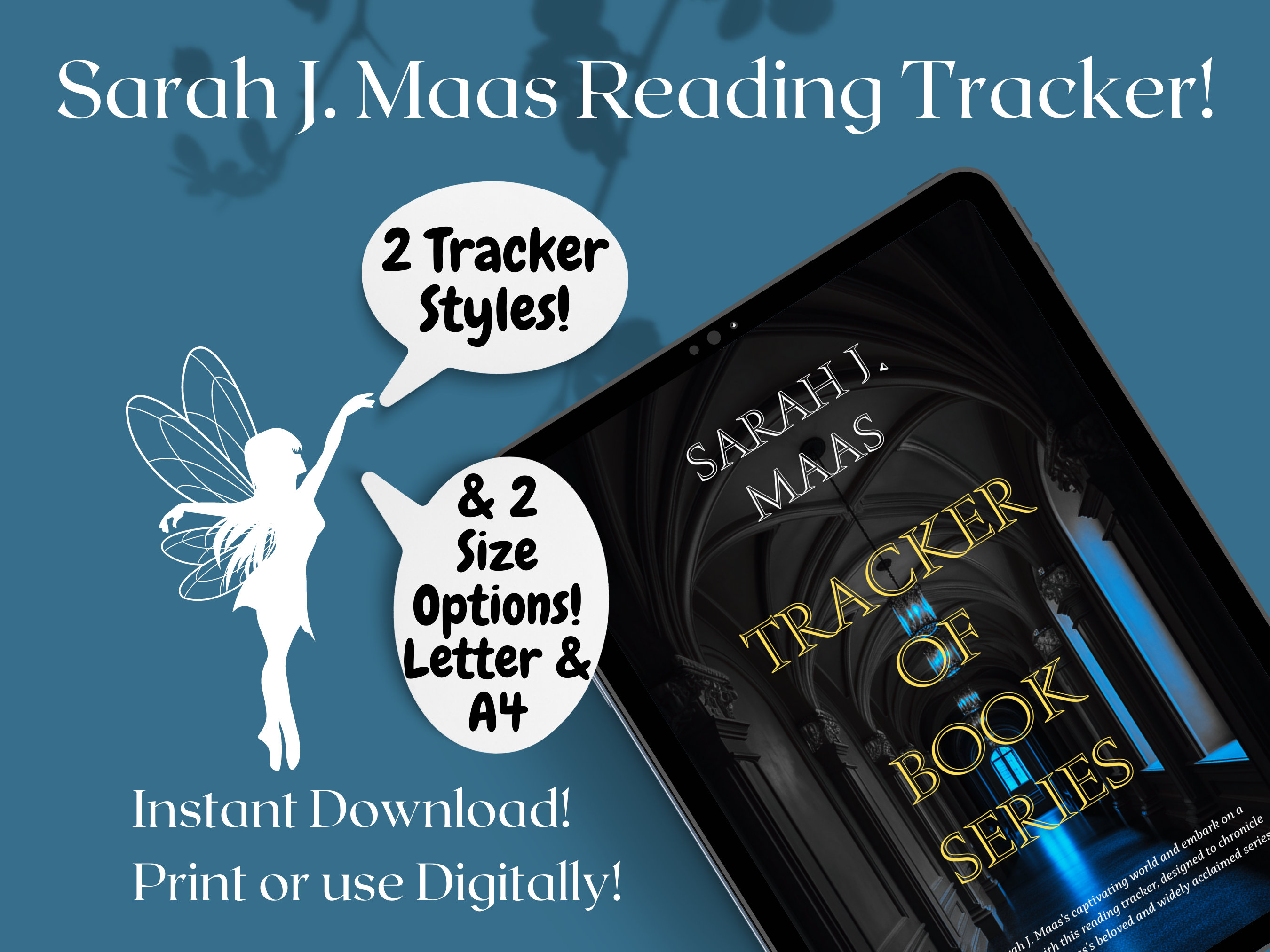 Sarah J. Maas Book Tracker Acotar Series Checklist Throne of Glass ...