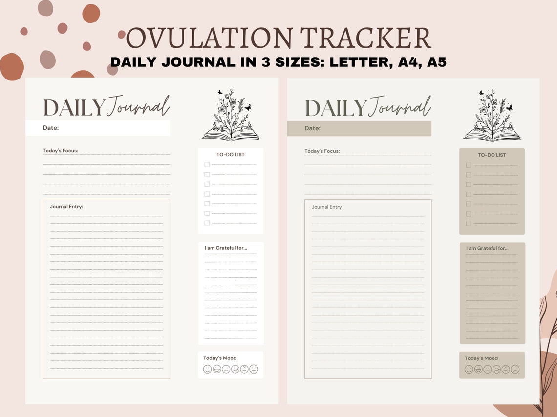 Ovulation Tracker Ovulation Log Pregnancy Tracker Log Test Strips ...