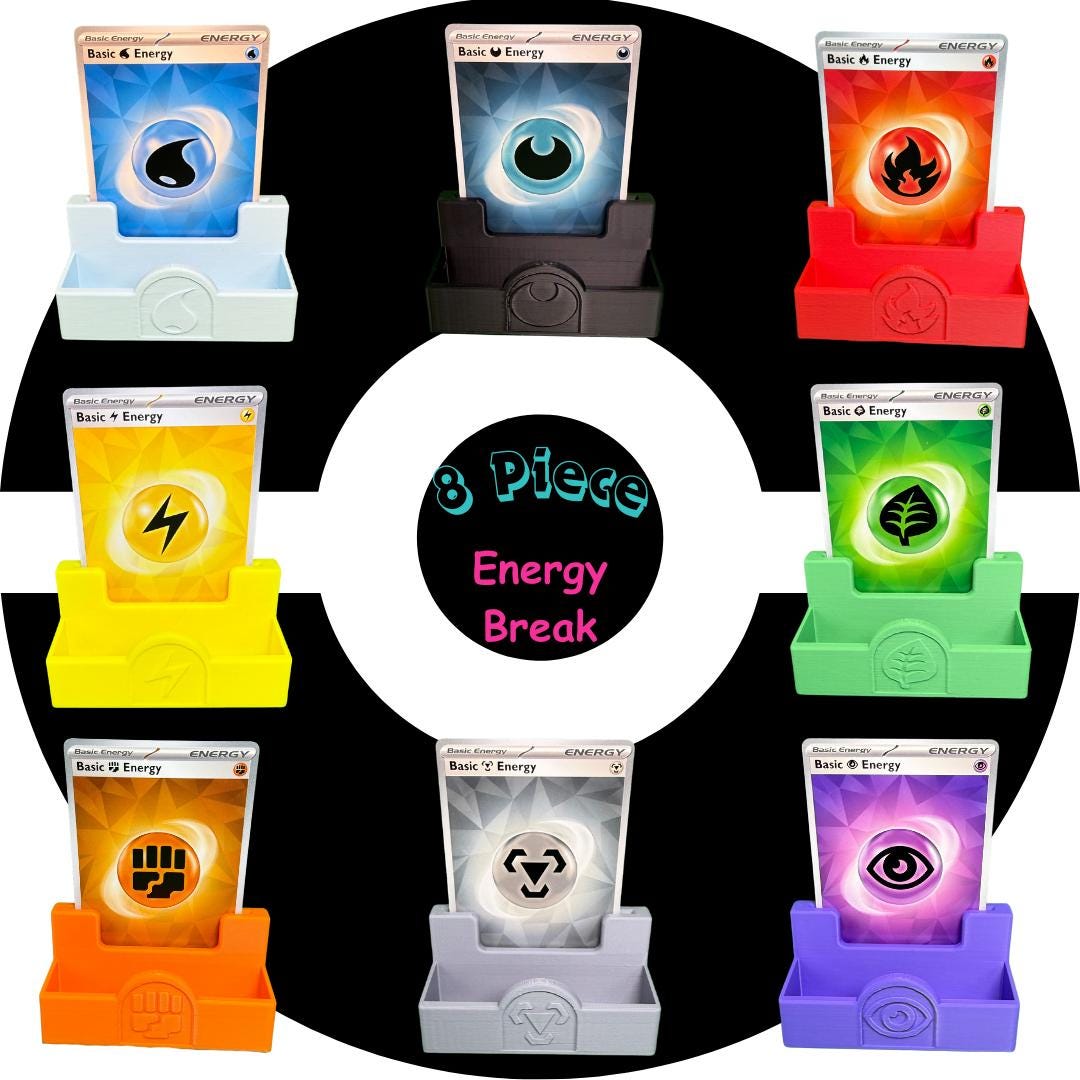 8-piece Pokémon Energy Break Stand Set – TCG Stream Organizer - Etsy