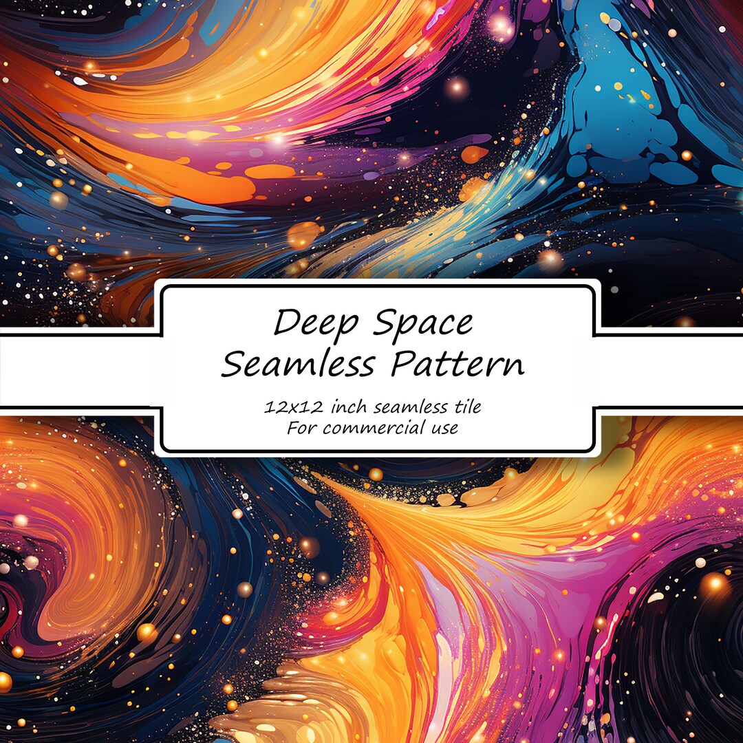 Boundless Deep Space Seamless Pattern Digital Download for Backgrounds ...