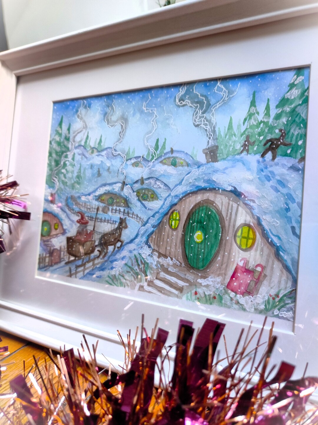 The Shire in the Snow Winter Illustration From the Hobbit and - Etsy
