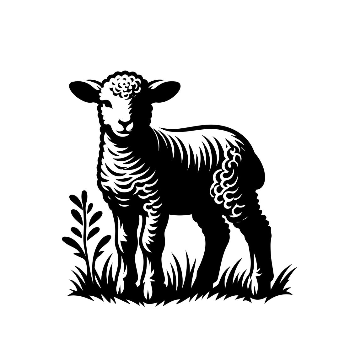 Lamb Svg Peeking Lamb Full Body Files Cricut Easter Cut File Sheep ...