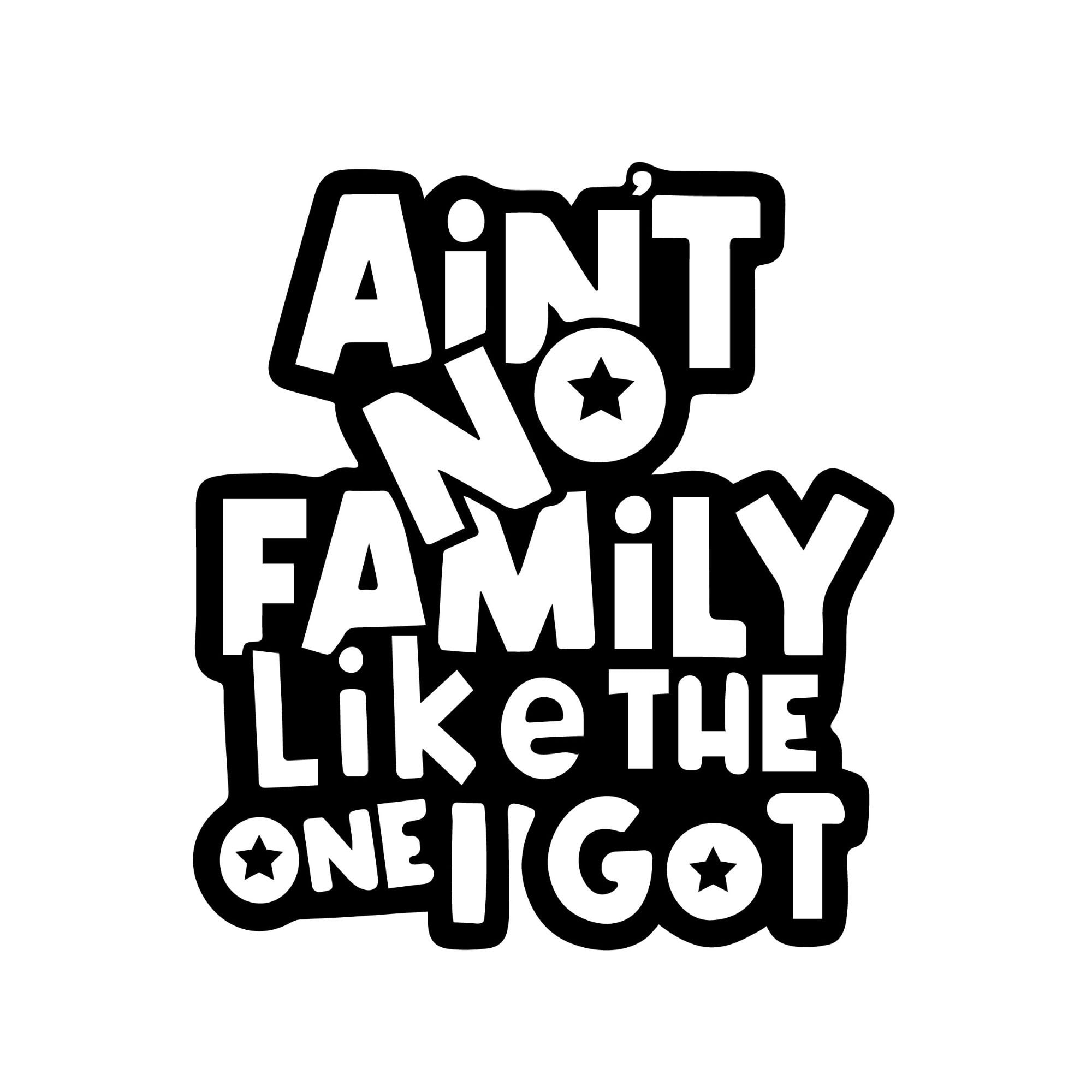 Ain't No Family Like the One I Got Outline- SVG, EPS, PNG - Etsy