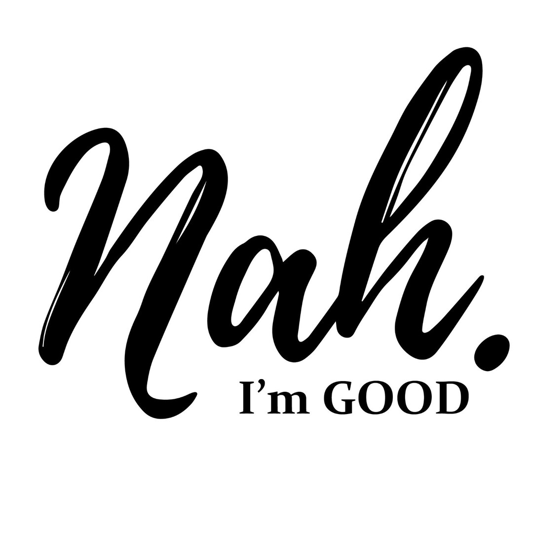 Nah I'm Good , SVG , Quote Shirt, Coffee Mug, Scrap Book, Svg ,jpg, Png ...