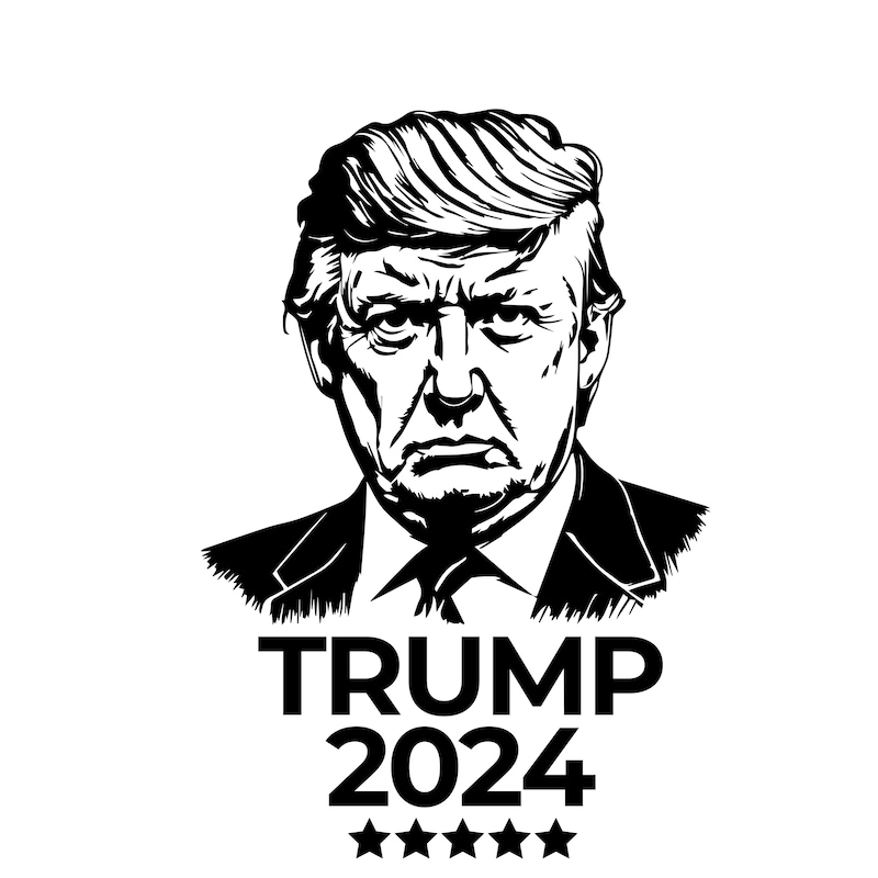 Trump Face Silhouette - Etsy