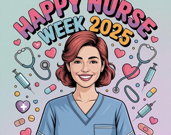 Nurse Appreciation Week - Happy National Nurses Week 2025 Digital PNG ...