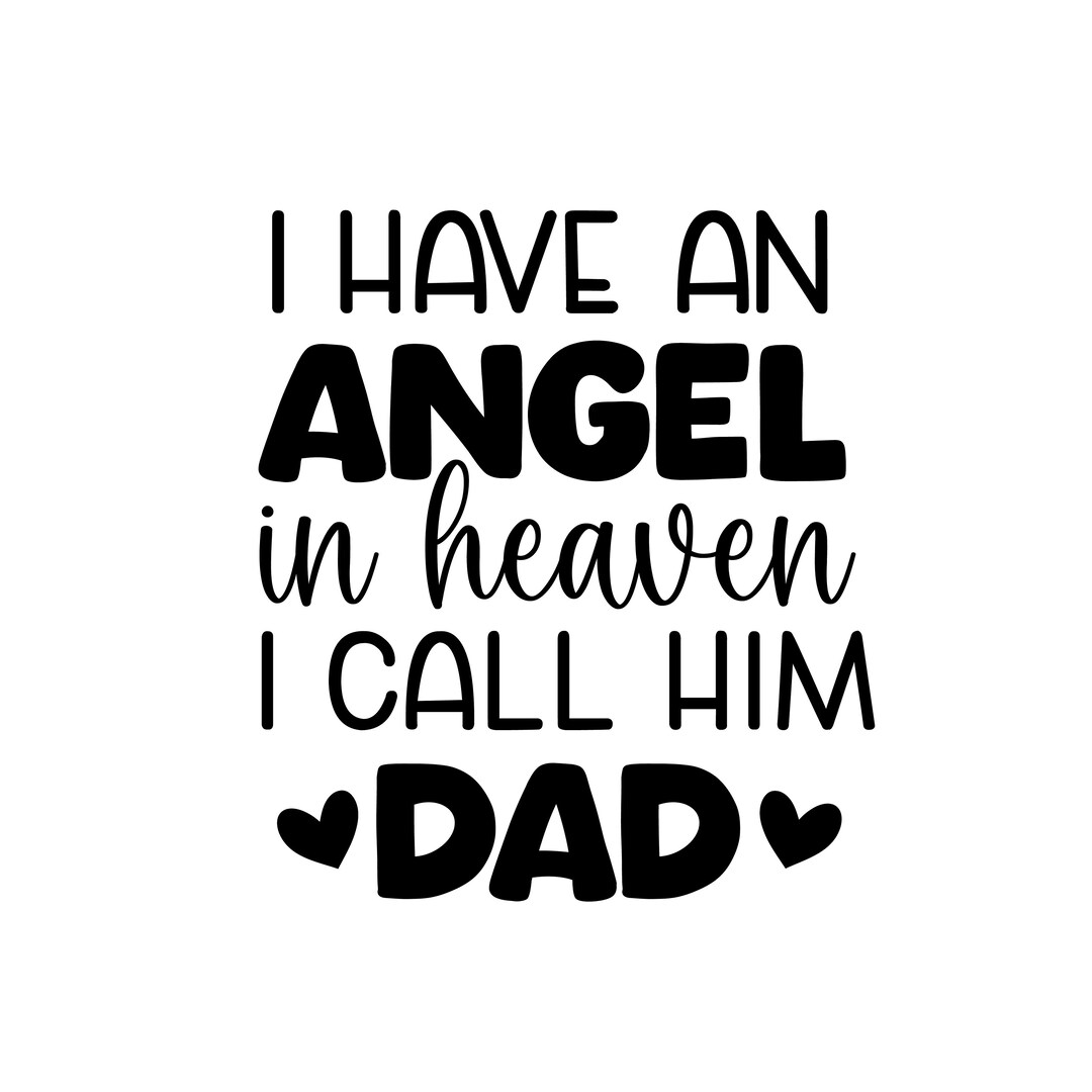 Dad Memorial Svg, in Memory of Dad Svg, Dad in Heaven Png, Memory ...