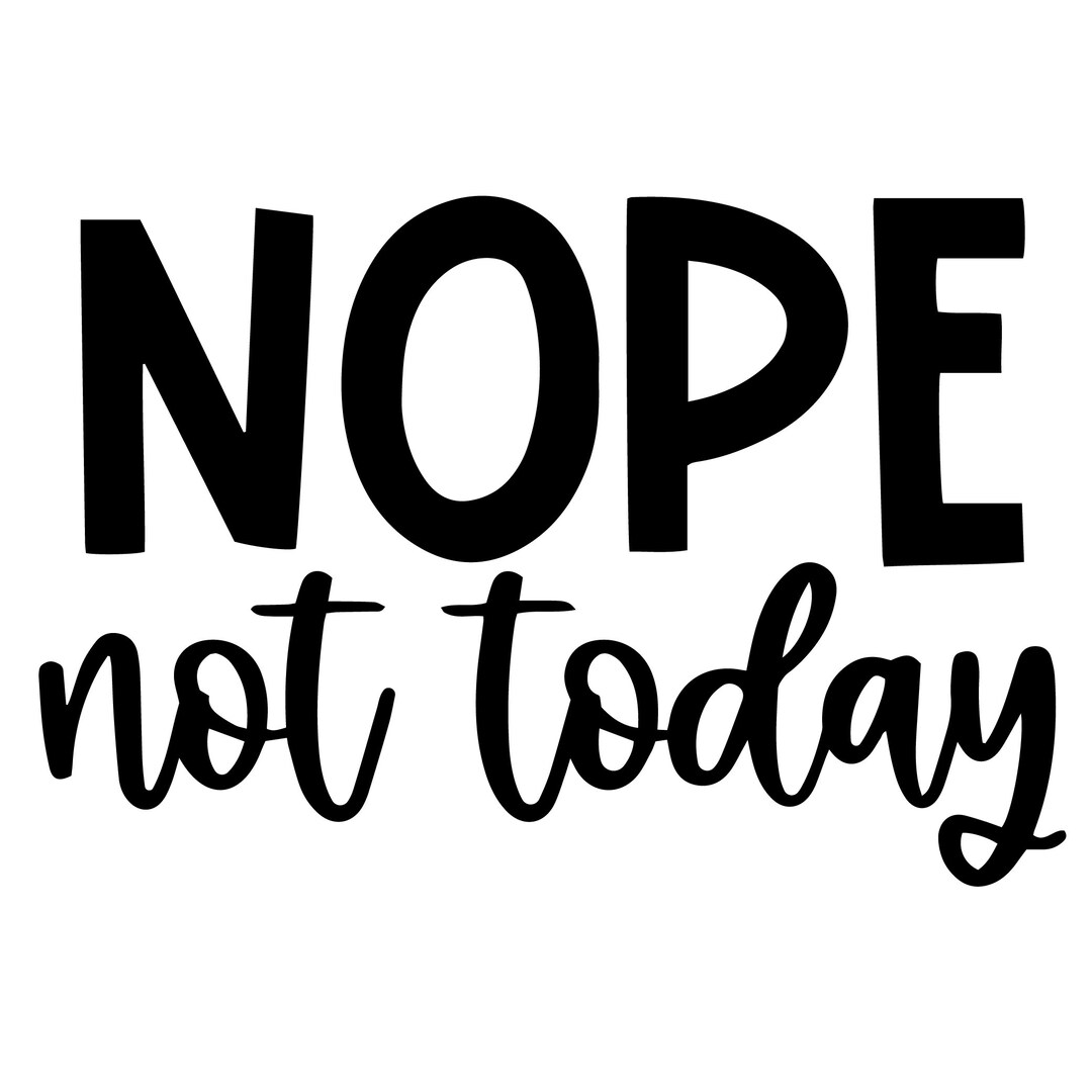 Nope Not Today SVG, Nope Not Today PNG, Wine Glass Svg, Tee Shirt SVG ...