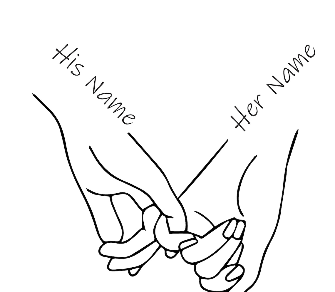 Holding Hands SVG Pinky Hold Love SVG Cut File Customize - Etsy