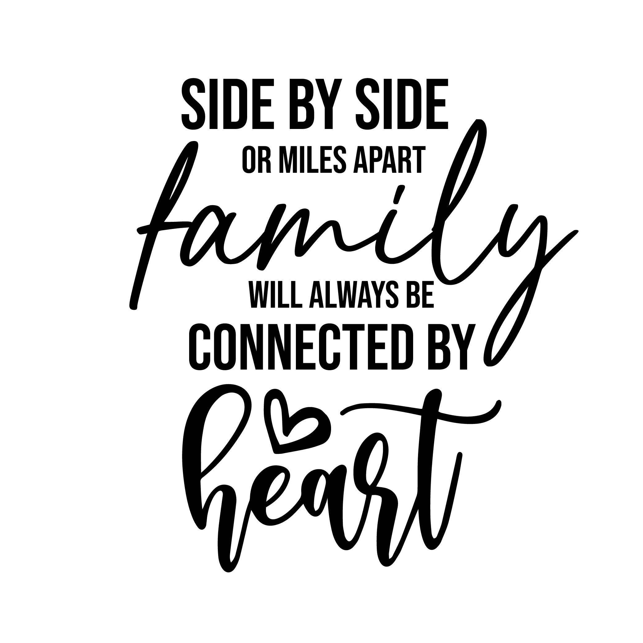 Family SVG , Side by Side or Miles Apart Family Will Always Be ...