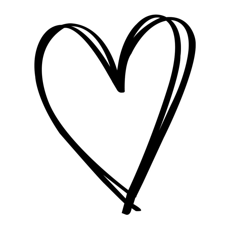 Hand Drawn Heart, Hand Lettered Heart SVG, Heart SVG, Cute Heart SVG ...
