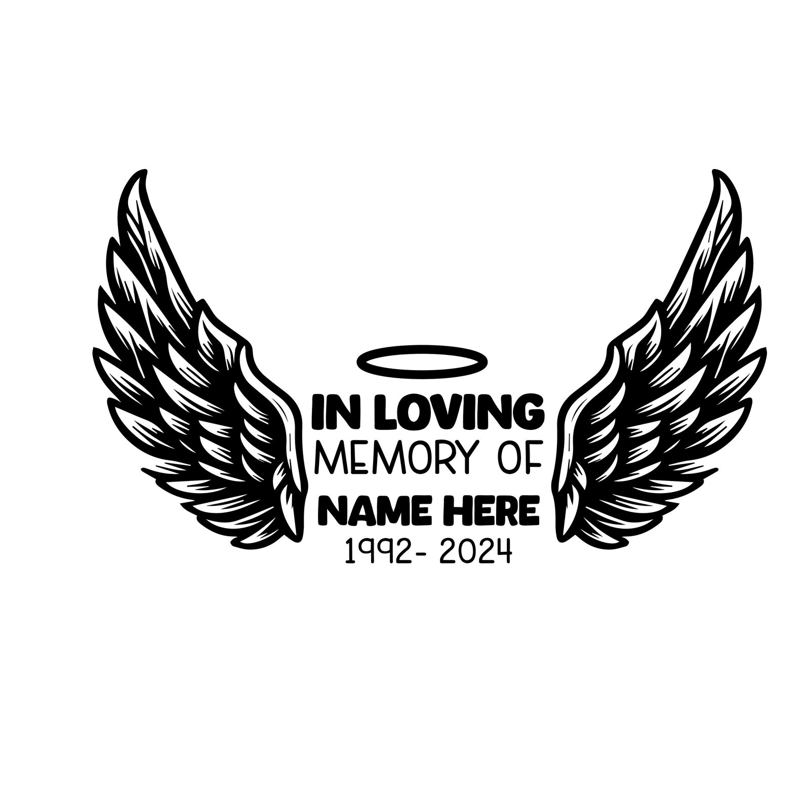 In Loving Memory of Svg, Lovely Memorial, in Memory Svg Png, Heart ...