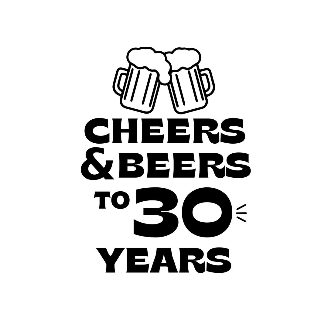 Beer Birthday 30 Years Svg Files for Cricut. Anniversary Gift Beer ...
