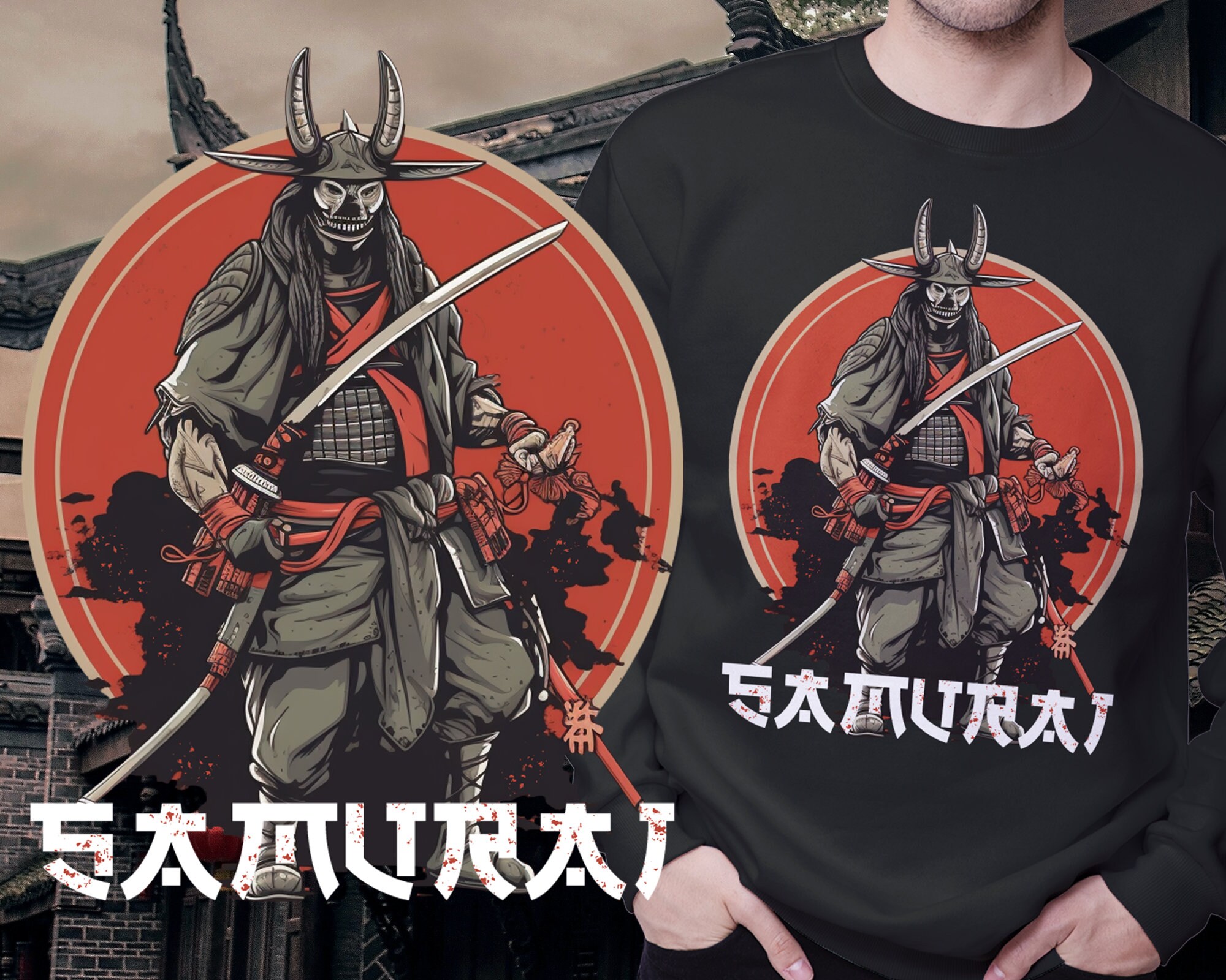 SAMURAI Tshirt Designs 5 Amazing Samurai Tshirt Designs PNG & SVG ...