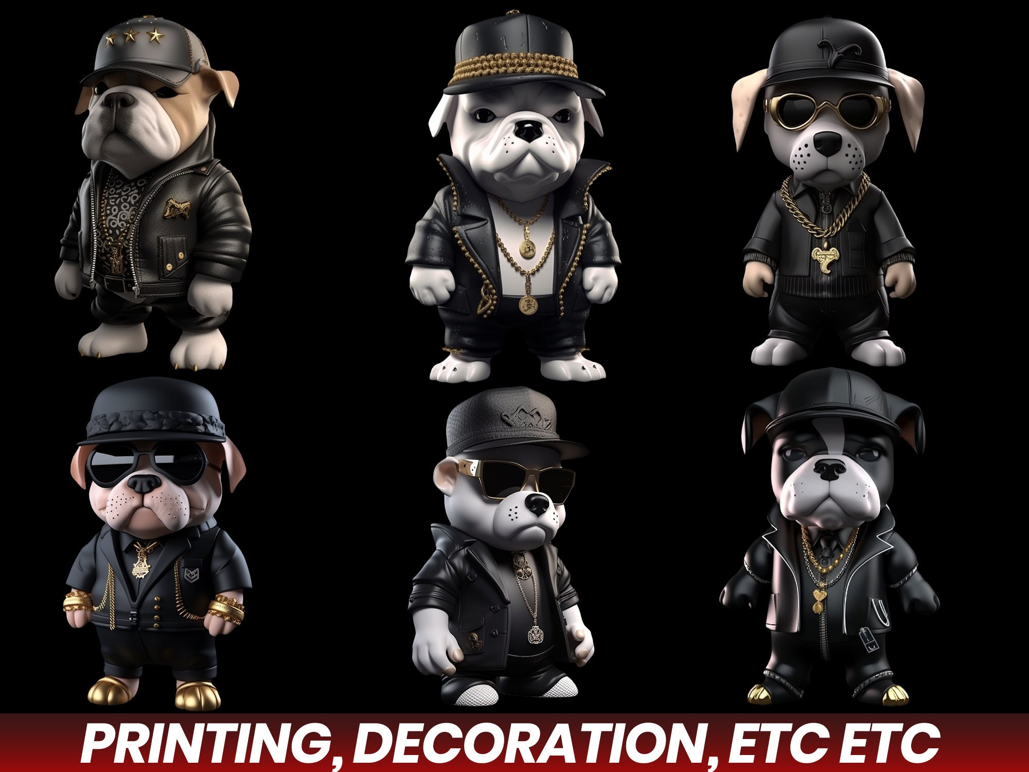 Gangster Dog Collection - PNG - Transparant Background - Etsy