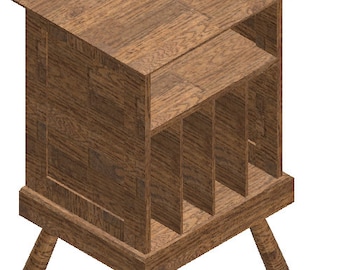 MCM Record Player Stand Build Plans, DIY Turntable Table Plans, Mid ...