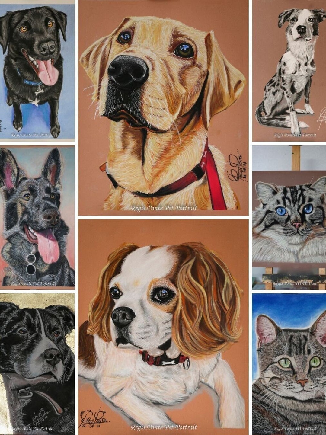 Pet Portrait, Pastel Pet Portrait, Fine Art, 100% Handmade - Etsy