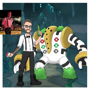 Custom Poke Portrait, Custom Anime Drawing, Couple Poke Gift, Poke ...