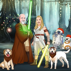 Personalized Star Wars Portrait, Custom Jedi Portrait, Portrait From ...