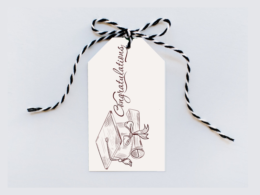 Graduation Gift Tags - Graduation Party Favors Maroon Congrats Graduate ...