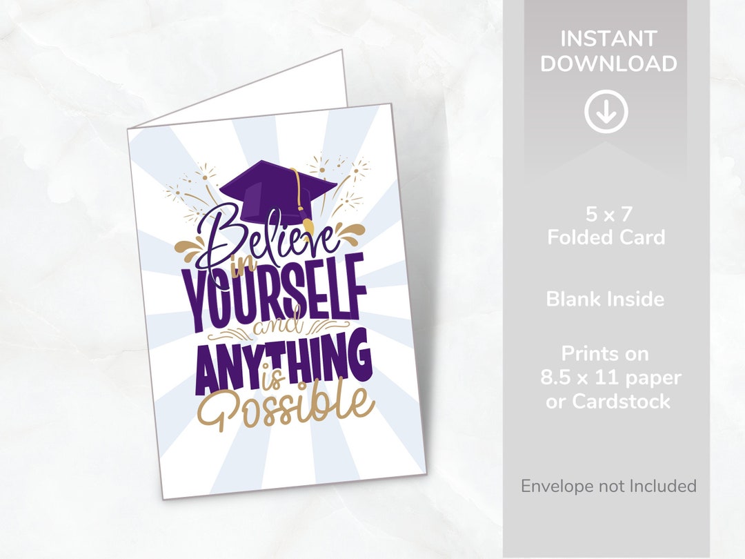 Graduation Printable Card, Class of 2024 Graduation, High School ...