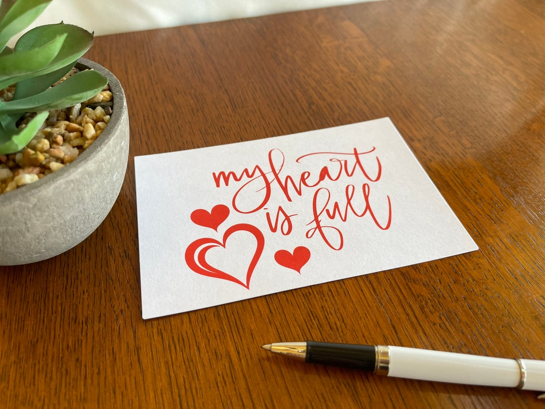 Thoughtful Note Cards Heartfelt Thank You Notes Red Post Card - Etsy