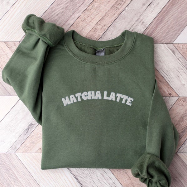 Embroidered Matcha - Etsy