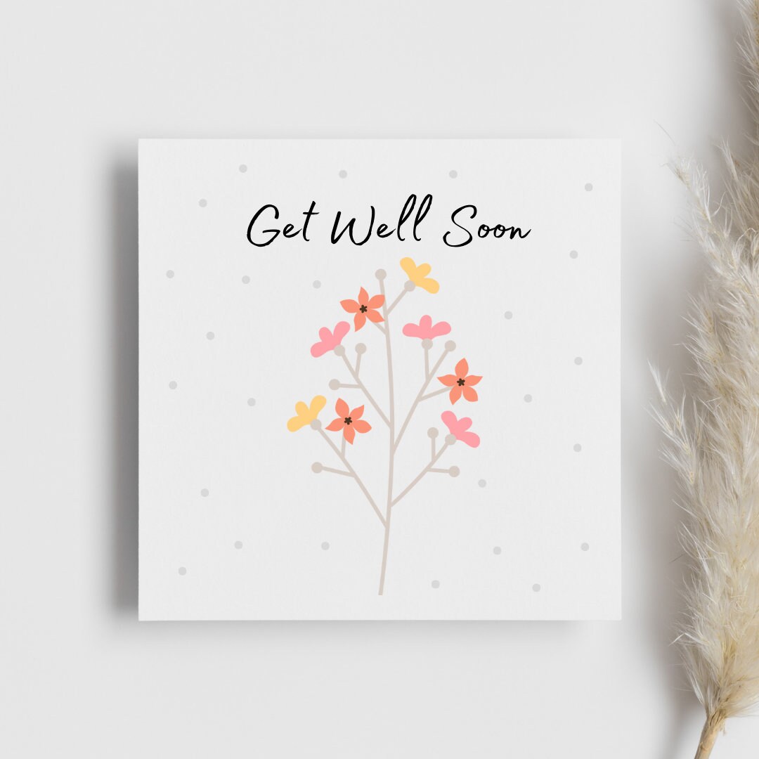 Personalised Get Well Soon Card / Get Well Soon / Greetings Card ...