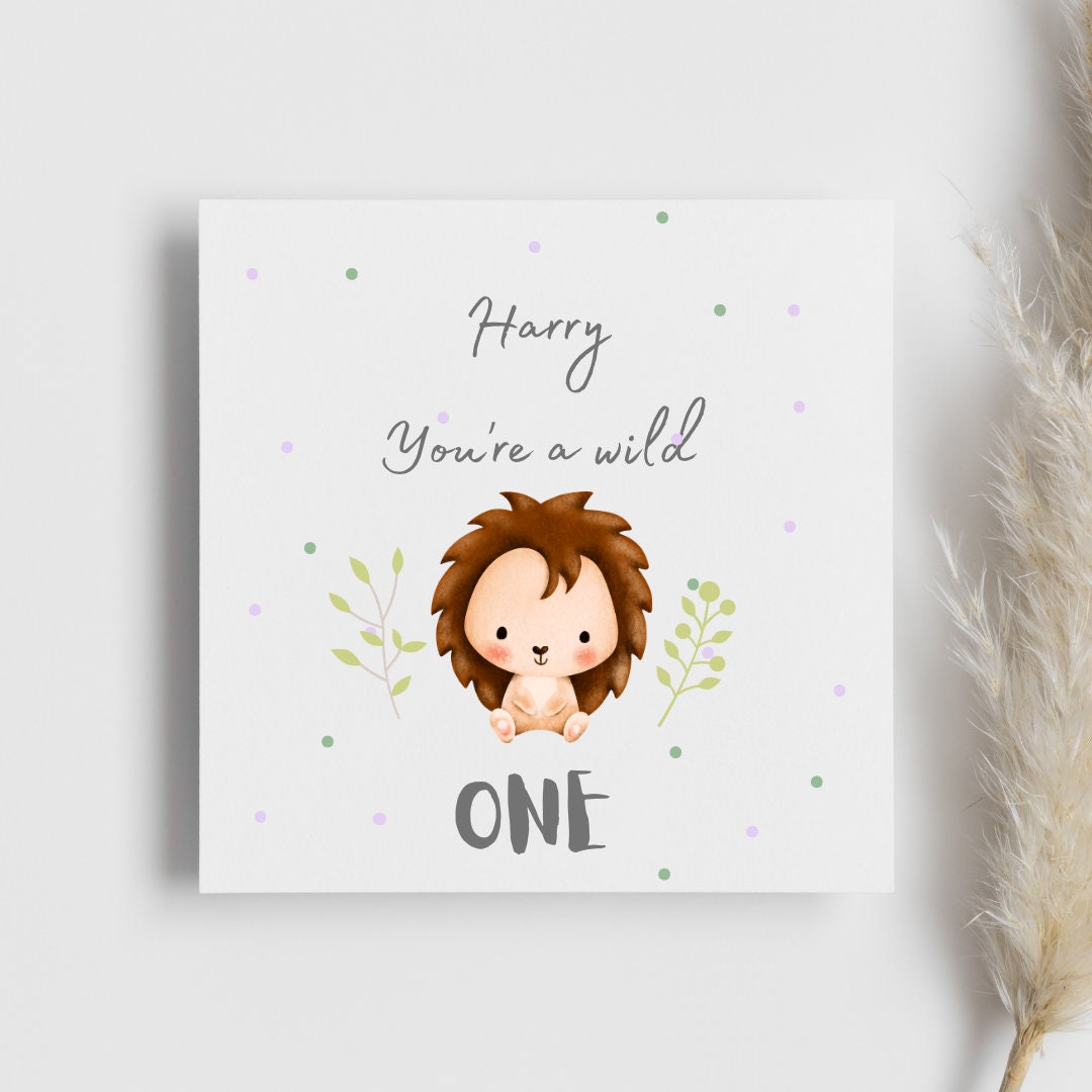 Personalised Wild ONE Card / First Birthday Card / Wild Card - Etsy