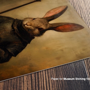 Victorian Rabbit Art Portrait Rabbit Wall Decor Print - Etsy