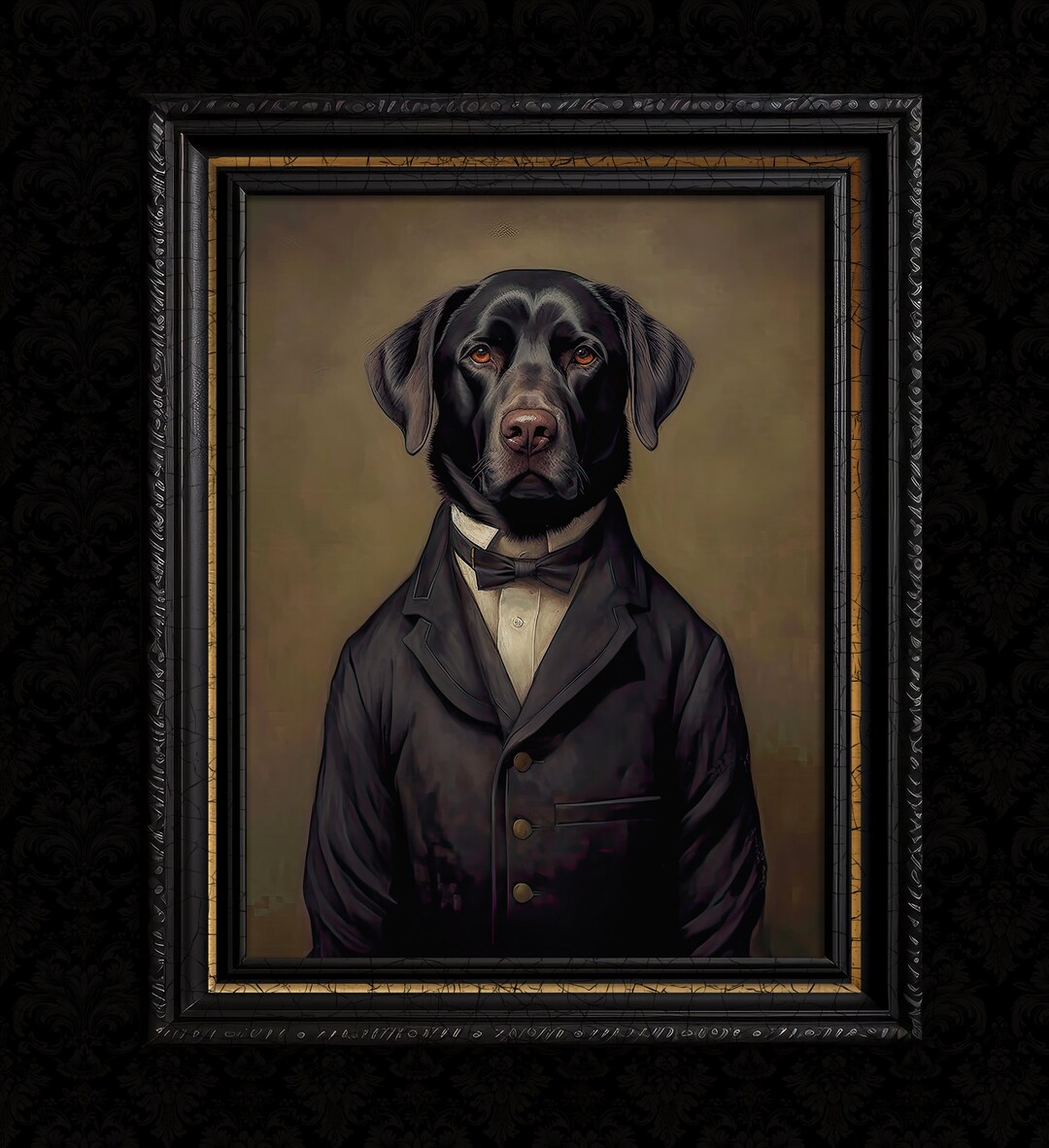 Victorian Labrador Retriever Vintage Wall Art Print - Etsy