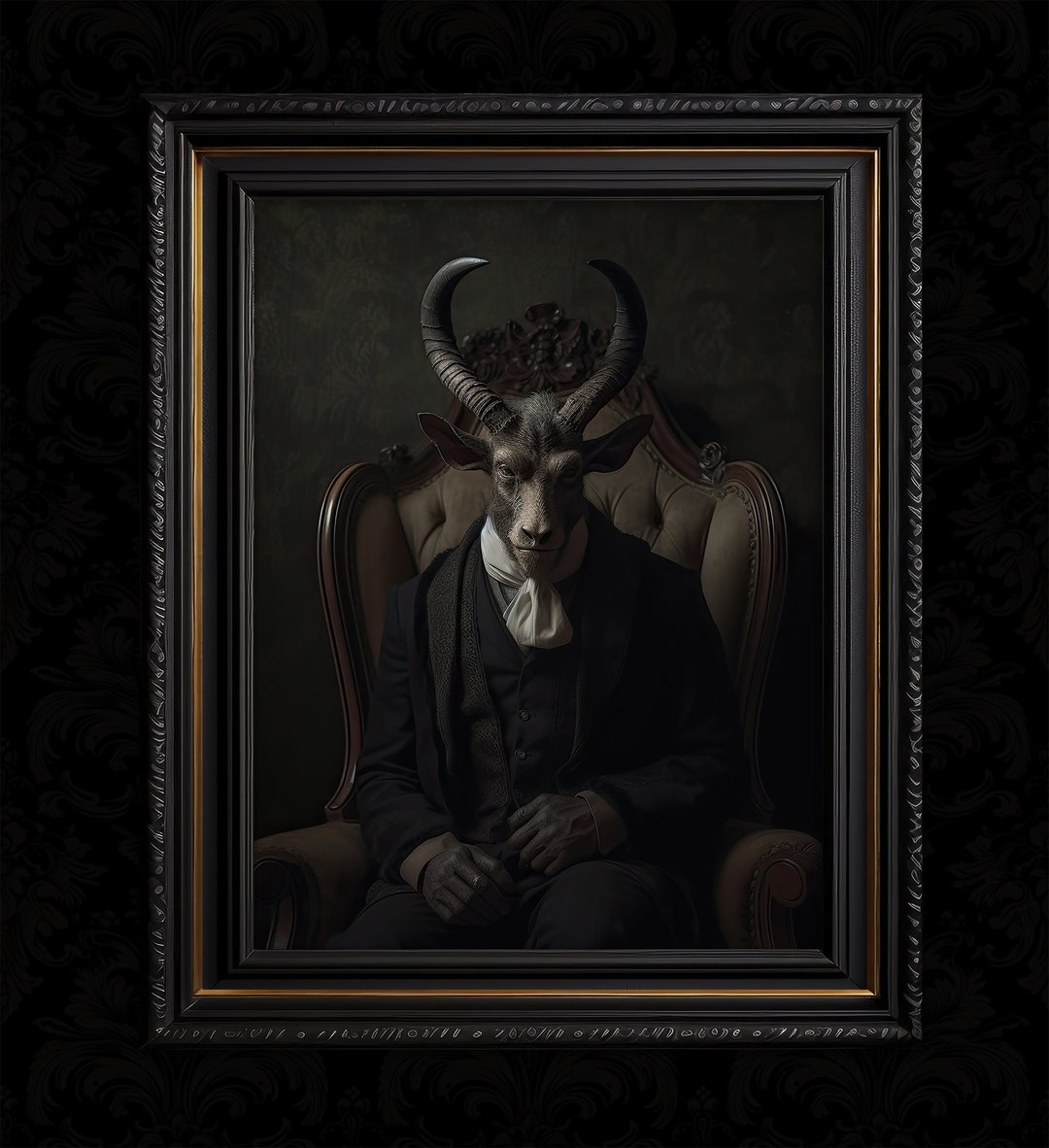 Victorian Baphomet Satanic Decor Wall Art Print - Etsy