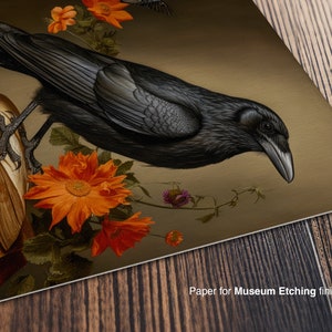 Vintage Raven and Book Wall Art Print - Etsy