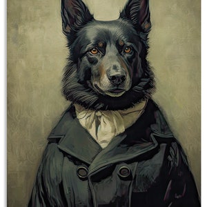Victorian German Shepherd Vintage Wall Decor Print - Etsy